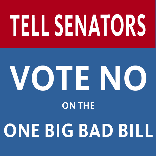 URGENT ACTION NEEDED: Tell Senators to Vote NO on the One Big Bad Bill